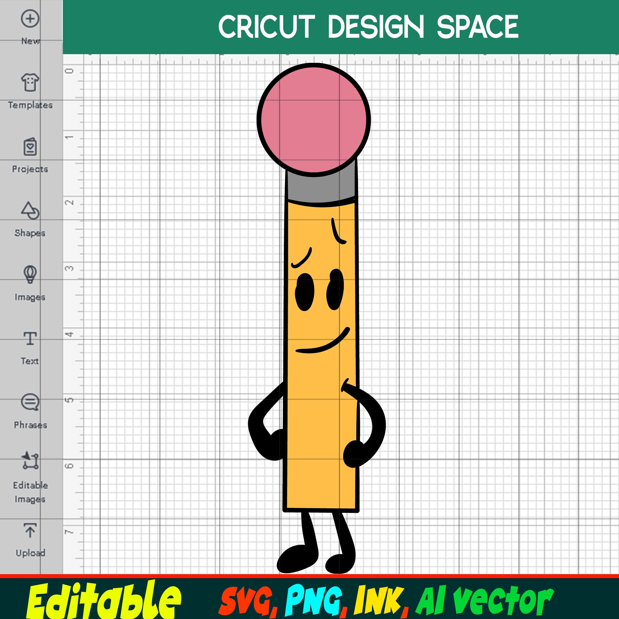 Editable Canva Birthday Invitation Bfdi Match Svg,eraser PNG, Out of ...