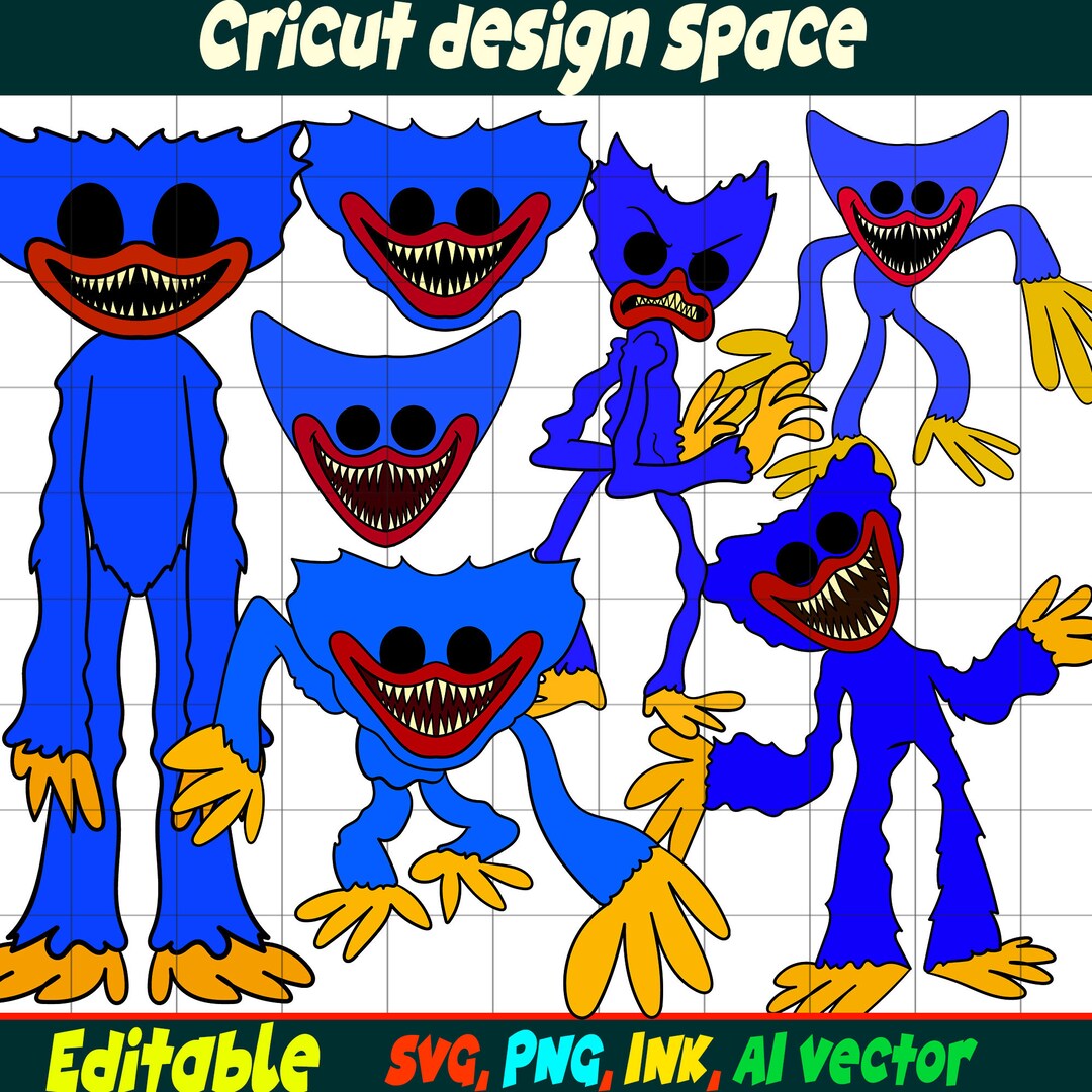 Editable SVG Twisted Nightmare Huggy Wuggy SVG, Twisted Nightmare ...