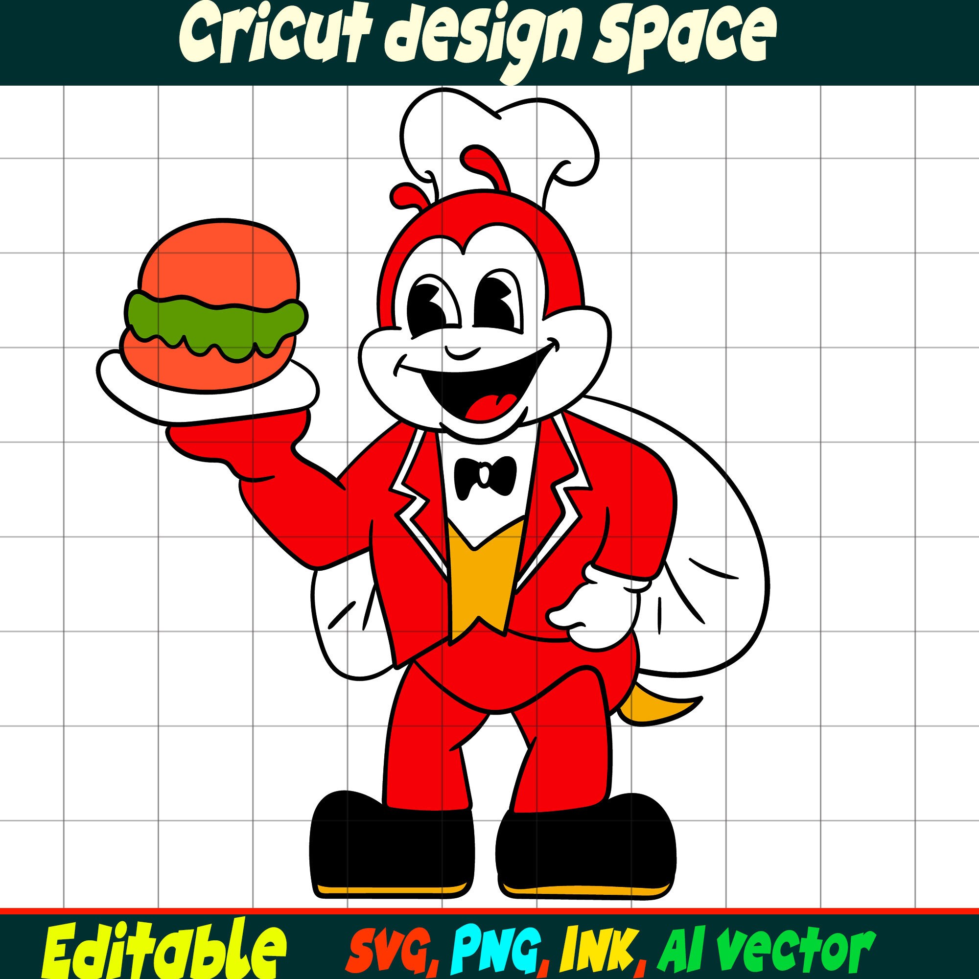 Happy Birthday PDF Jollibee SVG, Jollibee Sticker, Jollibee PNG ...