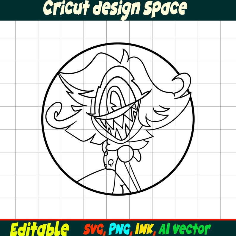 Editable Niffty Hazbin Hotel SVG, Niffty Hazbin Hotel Sticker Vector ...