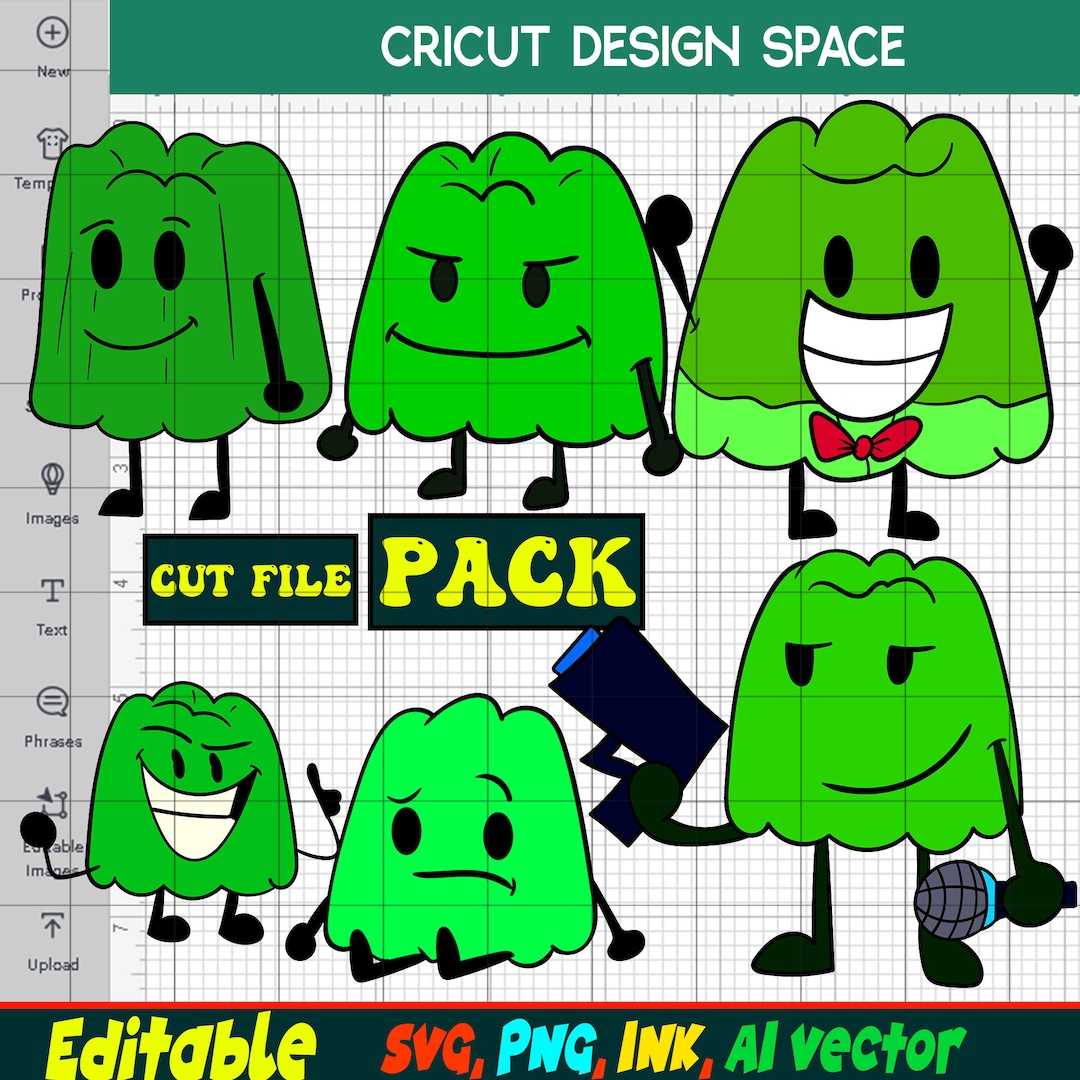 Editable bfdi gelatina SVG,bfdi gelatina PNG, bfdi gelatina tinta ...