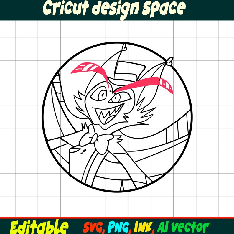 Editable Husk Hazbin Hotel SVG, Husk Hazbin Hotel Pegatina Vector para ...