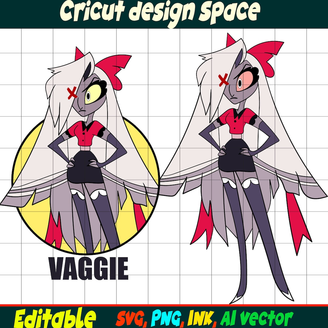 Editable Vaggie Hazbin Hotel SVG, Vaggie Head Sticker Svg,vaggie ...
