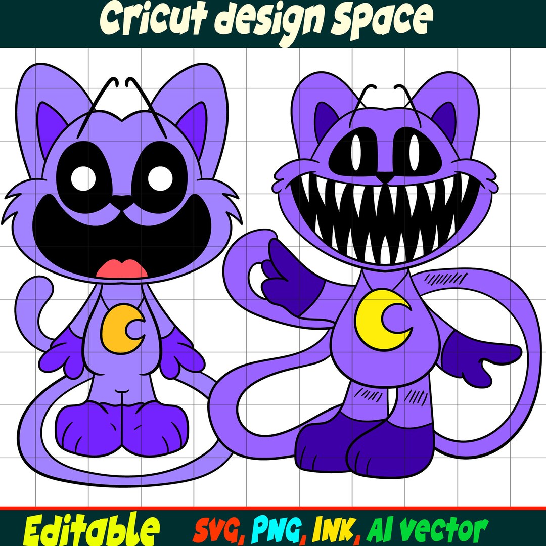 Buy SMILING Critters Editable Catnap Monster,catnap SVG Coloring Pages ...