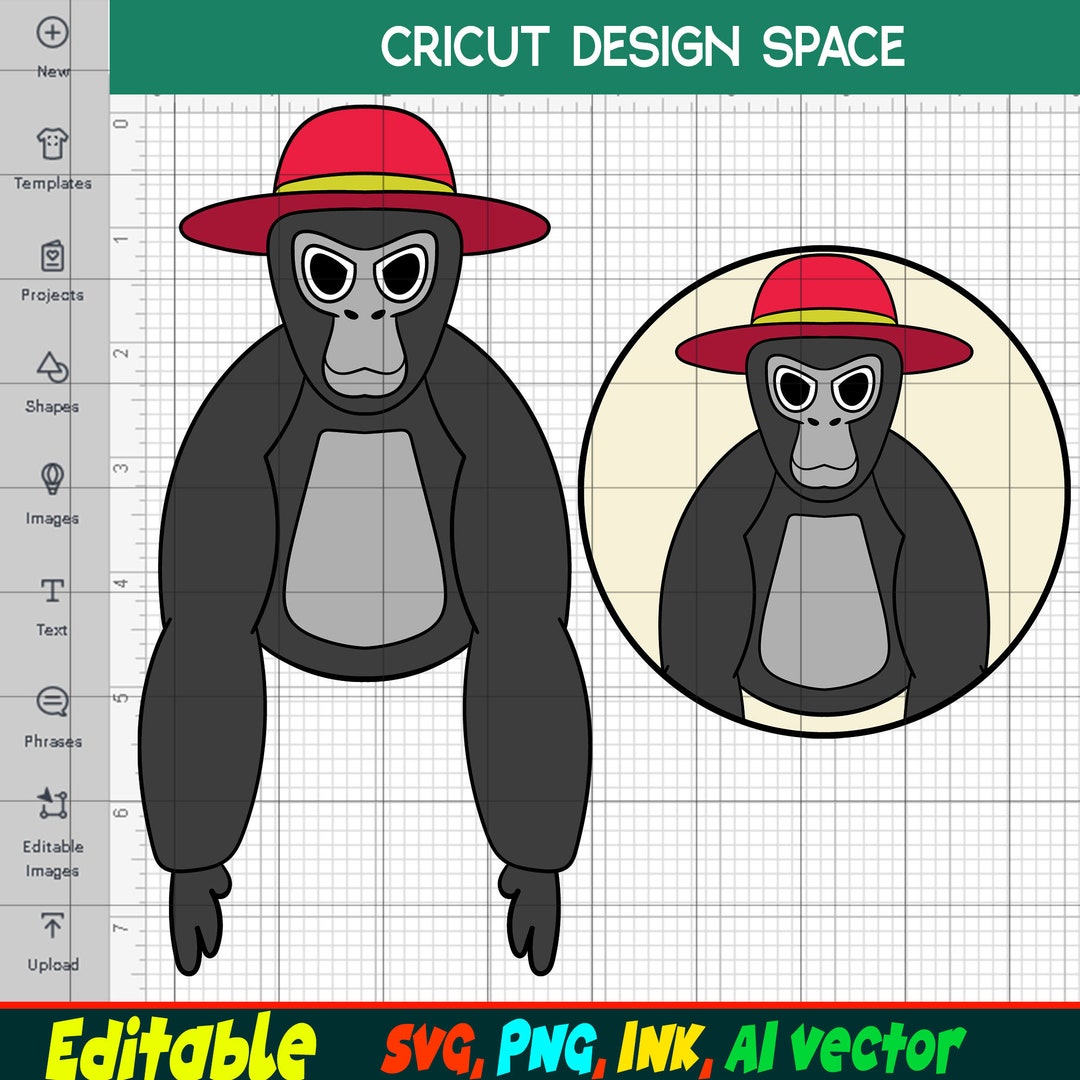 Editable Stickers Gorilla Tag SVG, Gorilla Tag Png,vinyl Sticker to ...