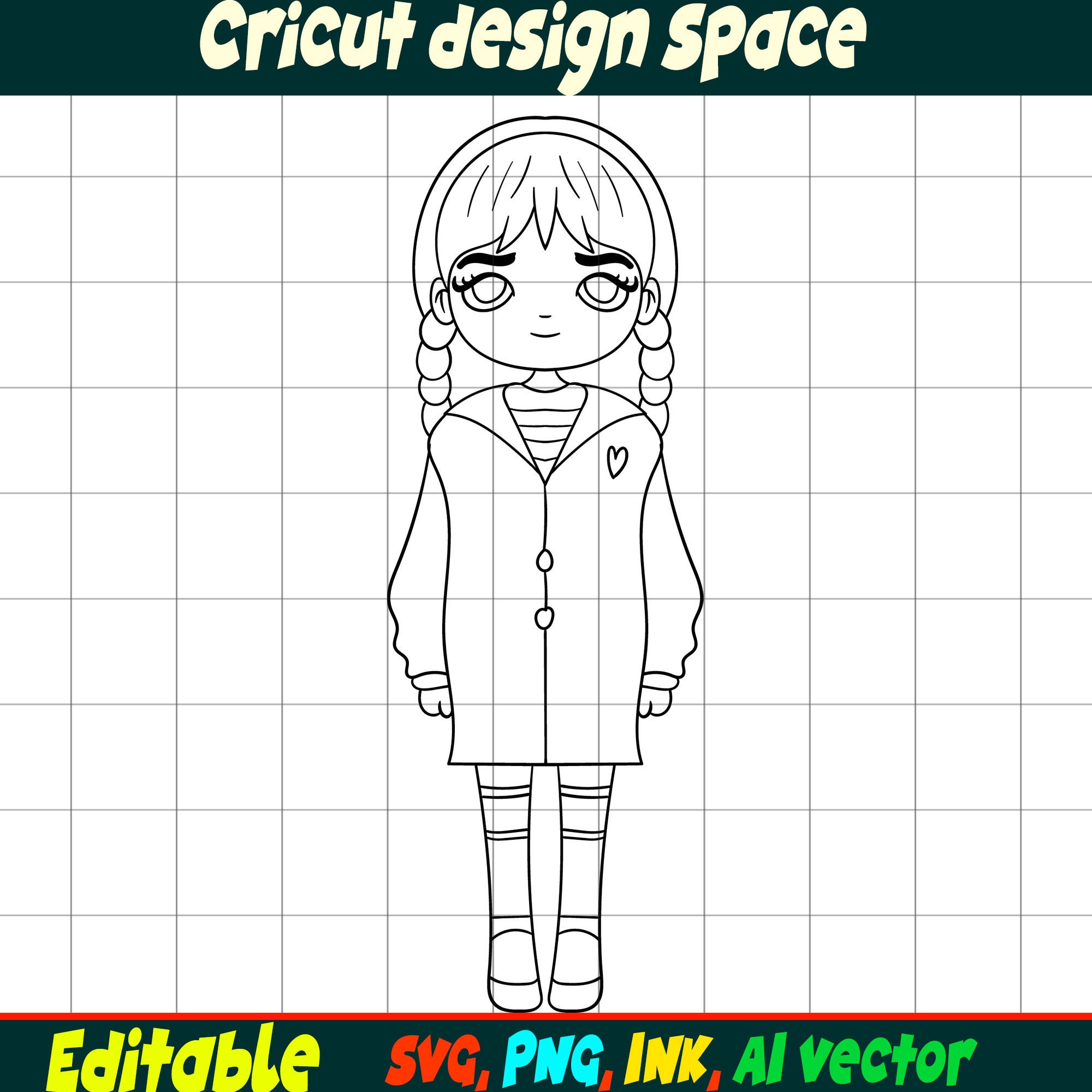 Editable Pack Wednesday Merlina Addams SVG Wednesday Merlina Addams Png ...