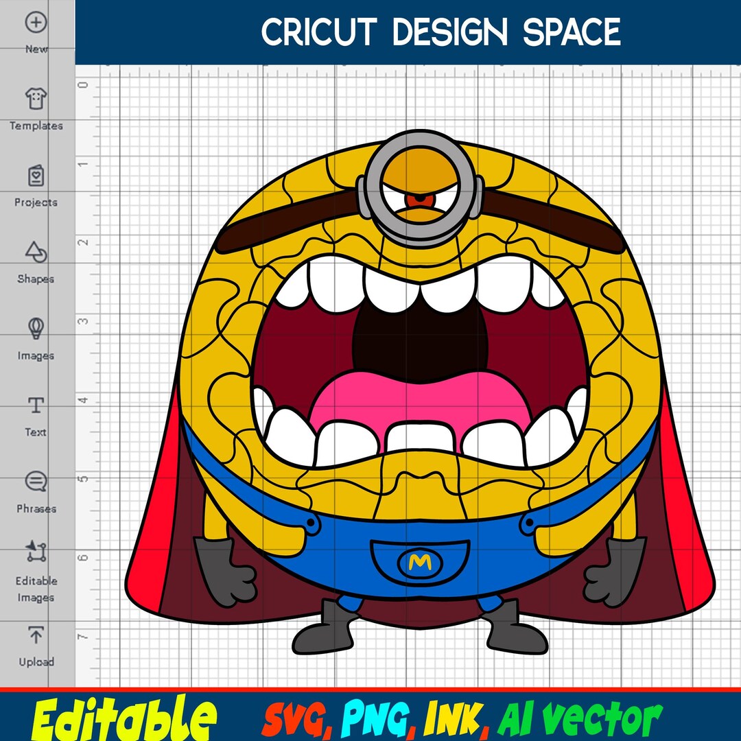 Editable Mega Minion Dave Svg,minion Dave Sticker PNG, Vinyl Sticker to ...