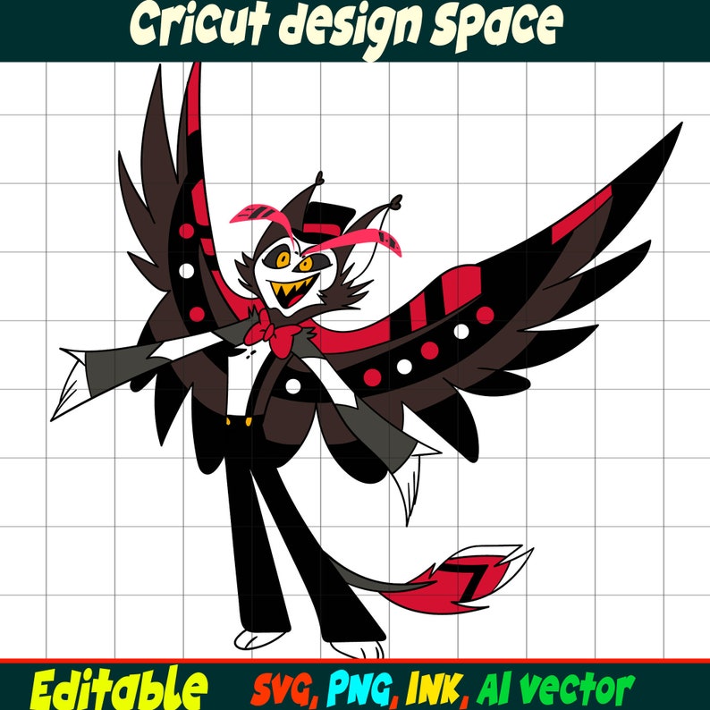 Editable Husk Hazbin Hotel SVG, Husk Hazbin Hotel Sticker Vector ...