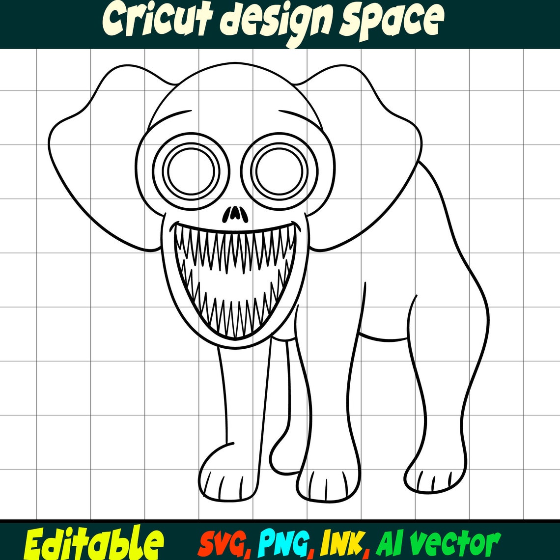 Editable SVG Monster Elephant From Zoonomaly Svg,monster Elephant ...
