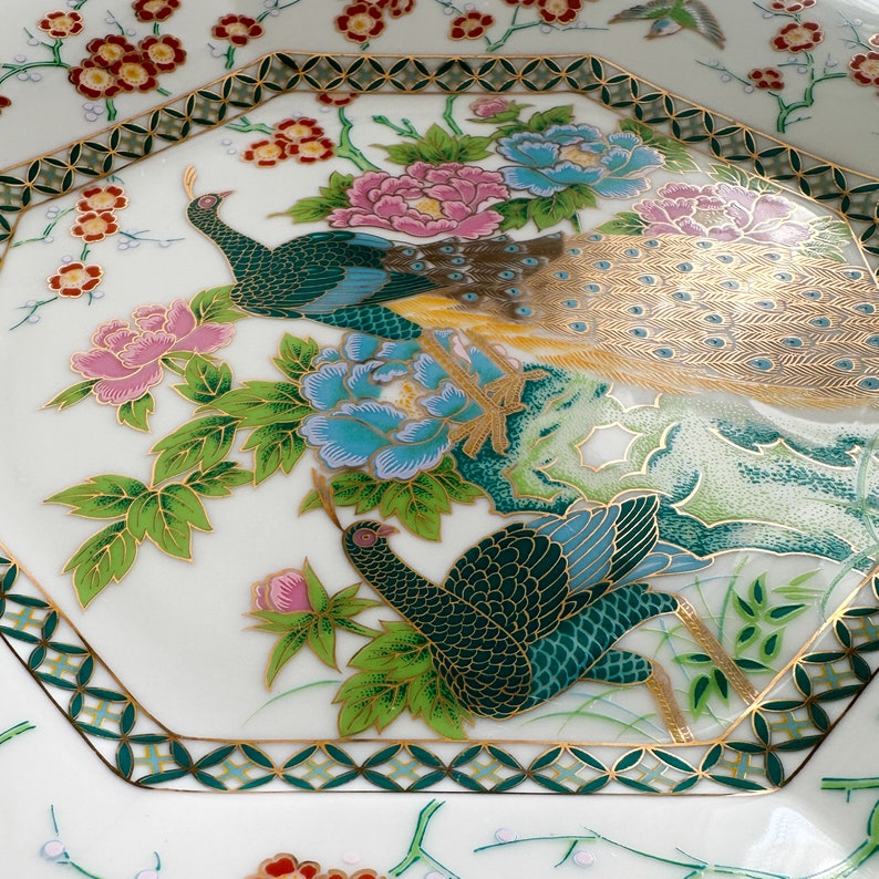 Vintage Japanese Imari Hand Painted Gold Rimmed Octagon Plate - Etsy