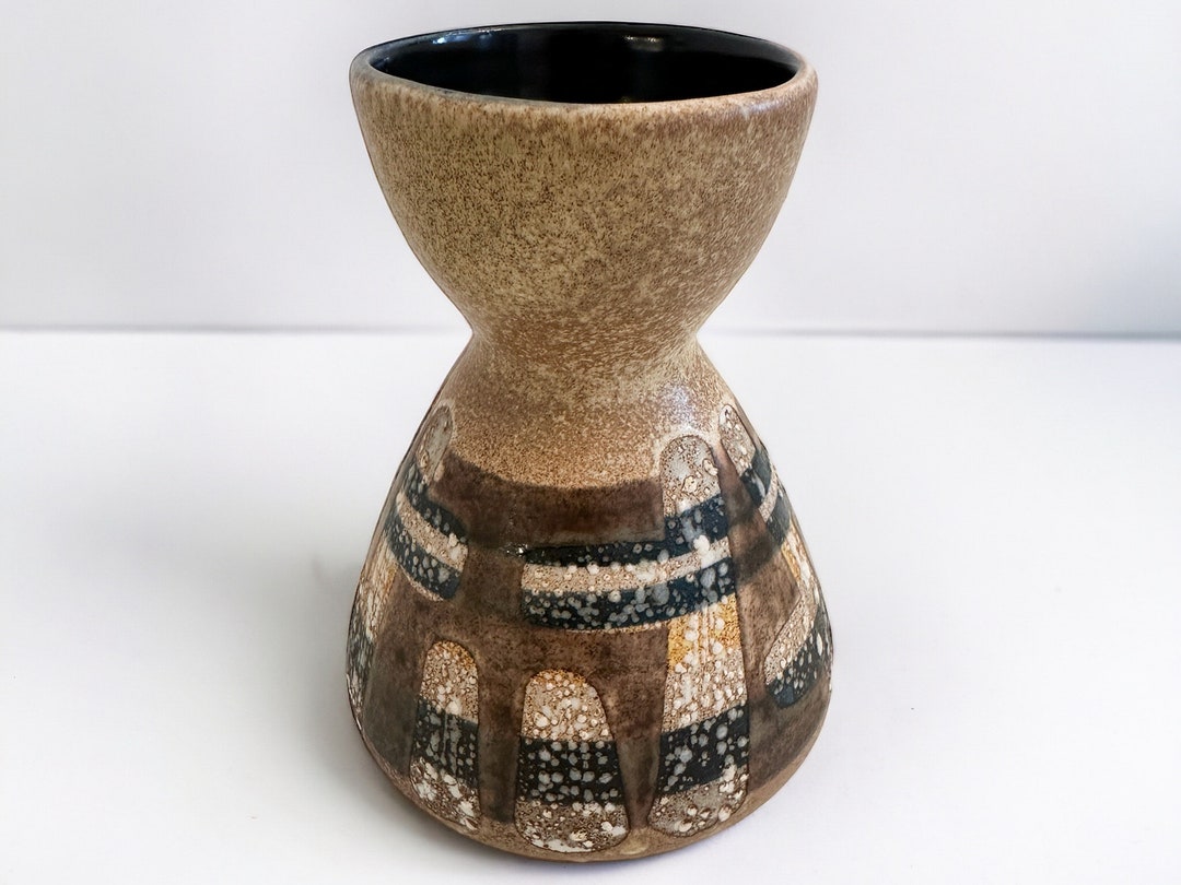 Vintage Mid 20th Century Hand-painted Lapid Pottery Vase From Israel ...