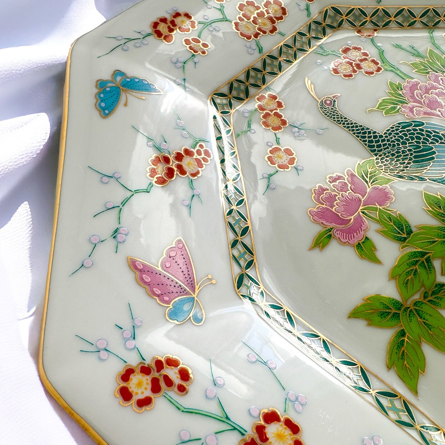 Vintage Japanese Imari Hand Painted Gold Rimmed Octagon Plate - Etsy