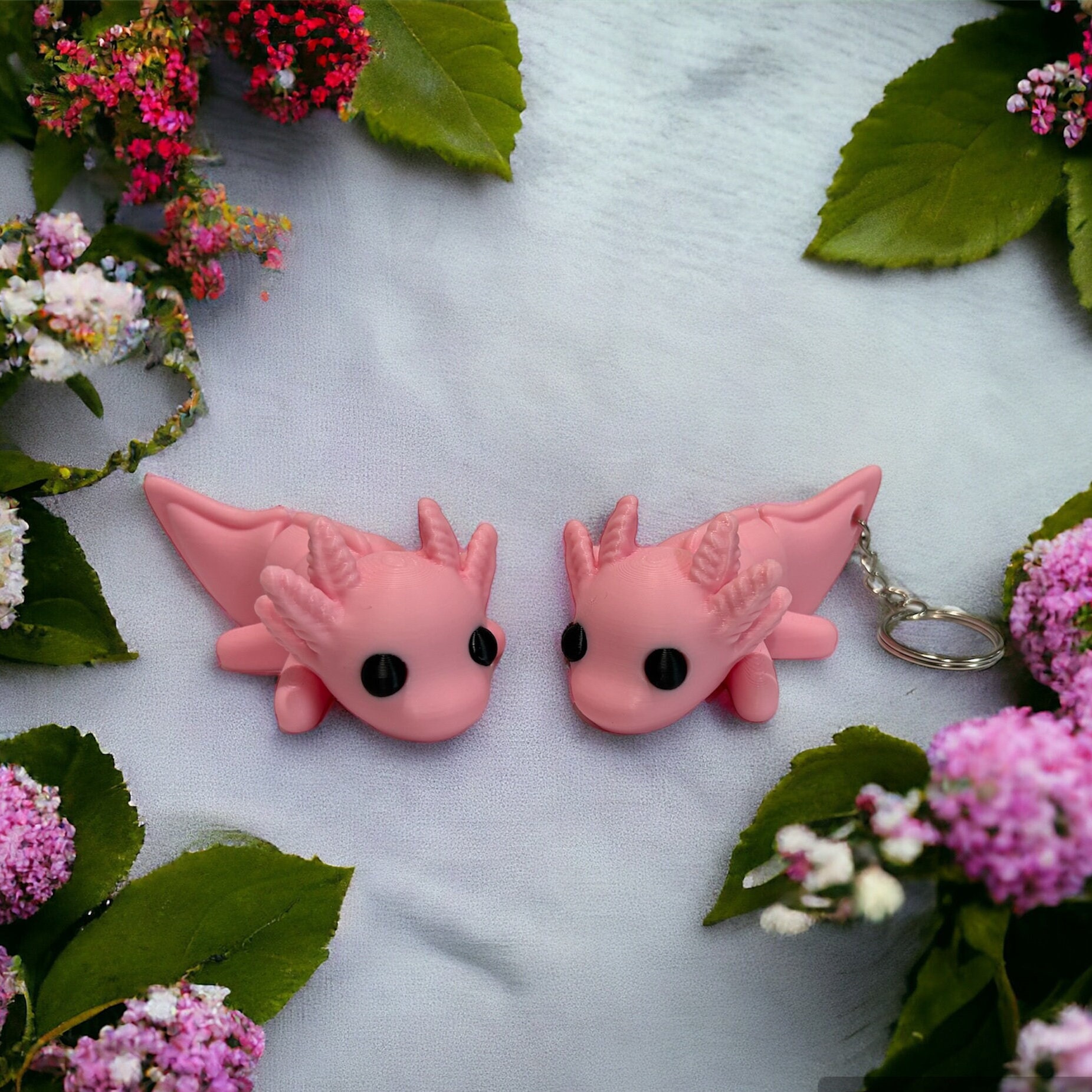 Tiny Axolotl Articulated Fidget Toy Keychain 3d Printed Designed by ...