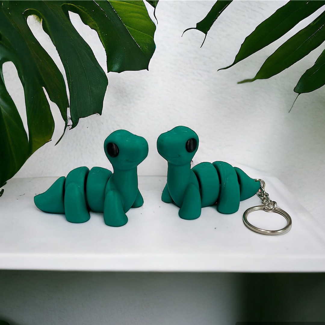 Baby Brontosaurus Articulated Fidget Toy Keychain 3d Printed Designed ...