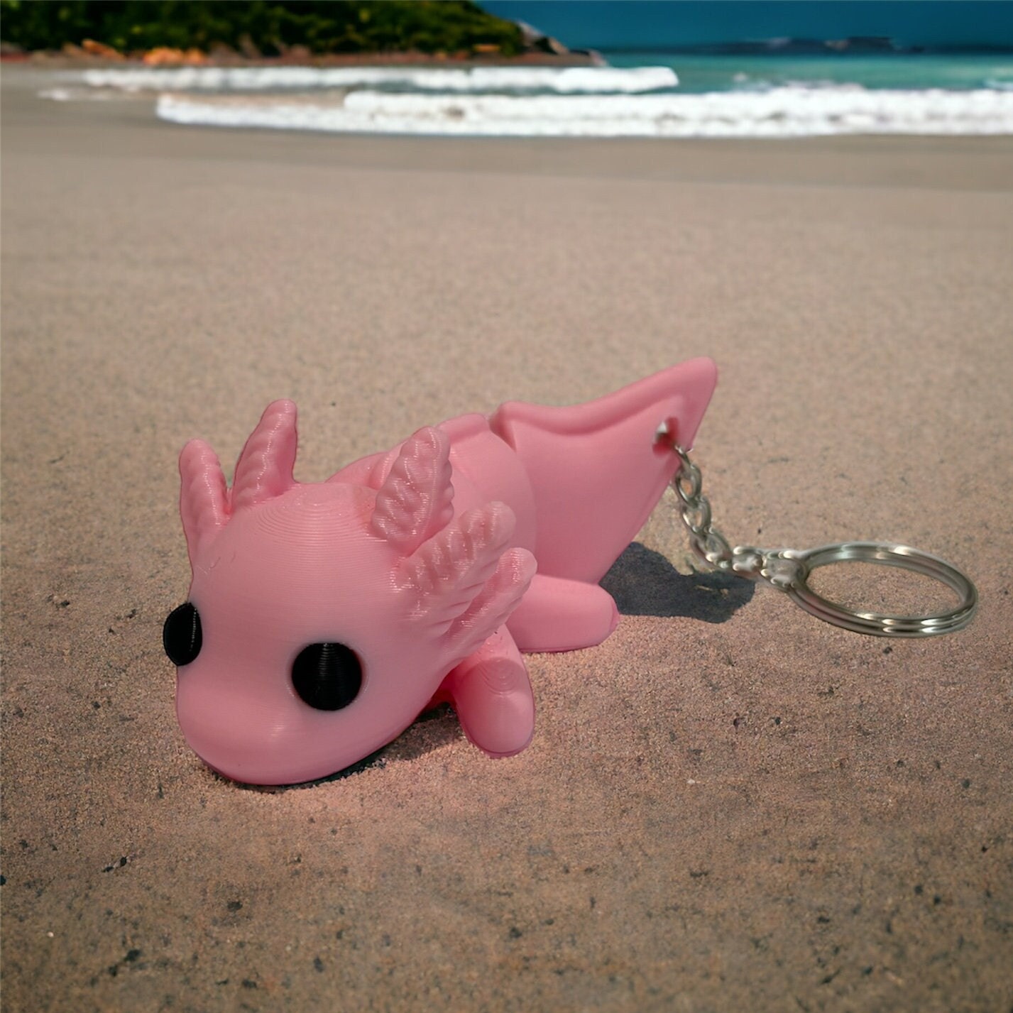 Tiny Axolotl Articulated Fidget Toy Keychain 3d Printed Designed by ...