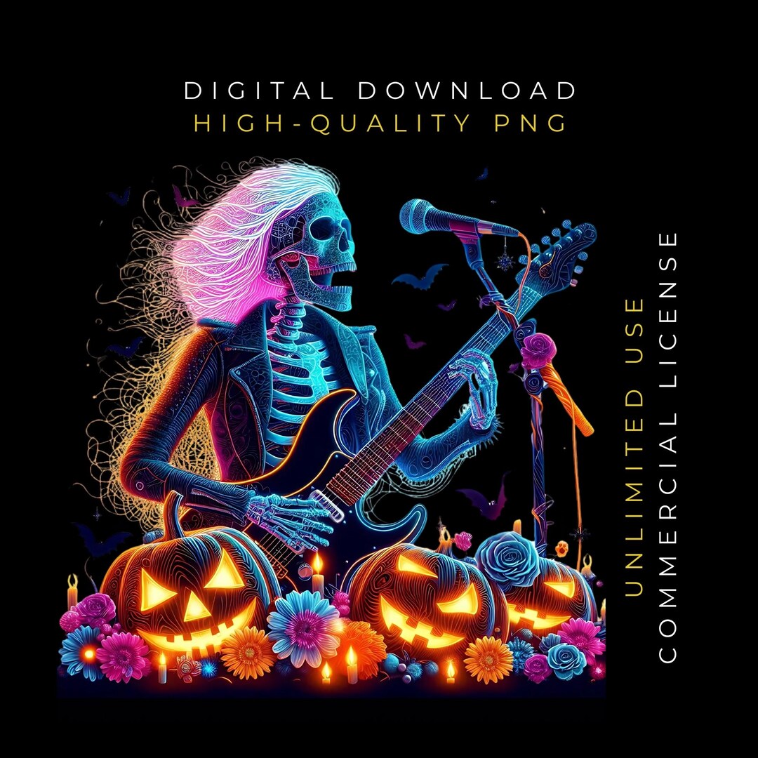 Halloween Skeleton Designs for Men, Trendy Rockstar Skeleton Design for ...