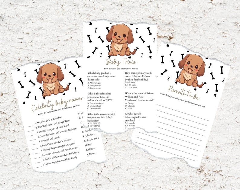 Cute Puppy Baby Shower Games Bundle Interactive Baby in Bloom Games ...