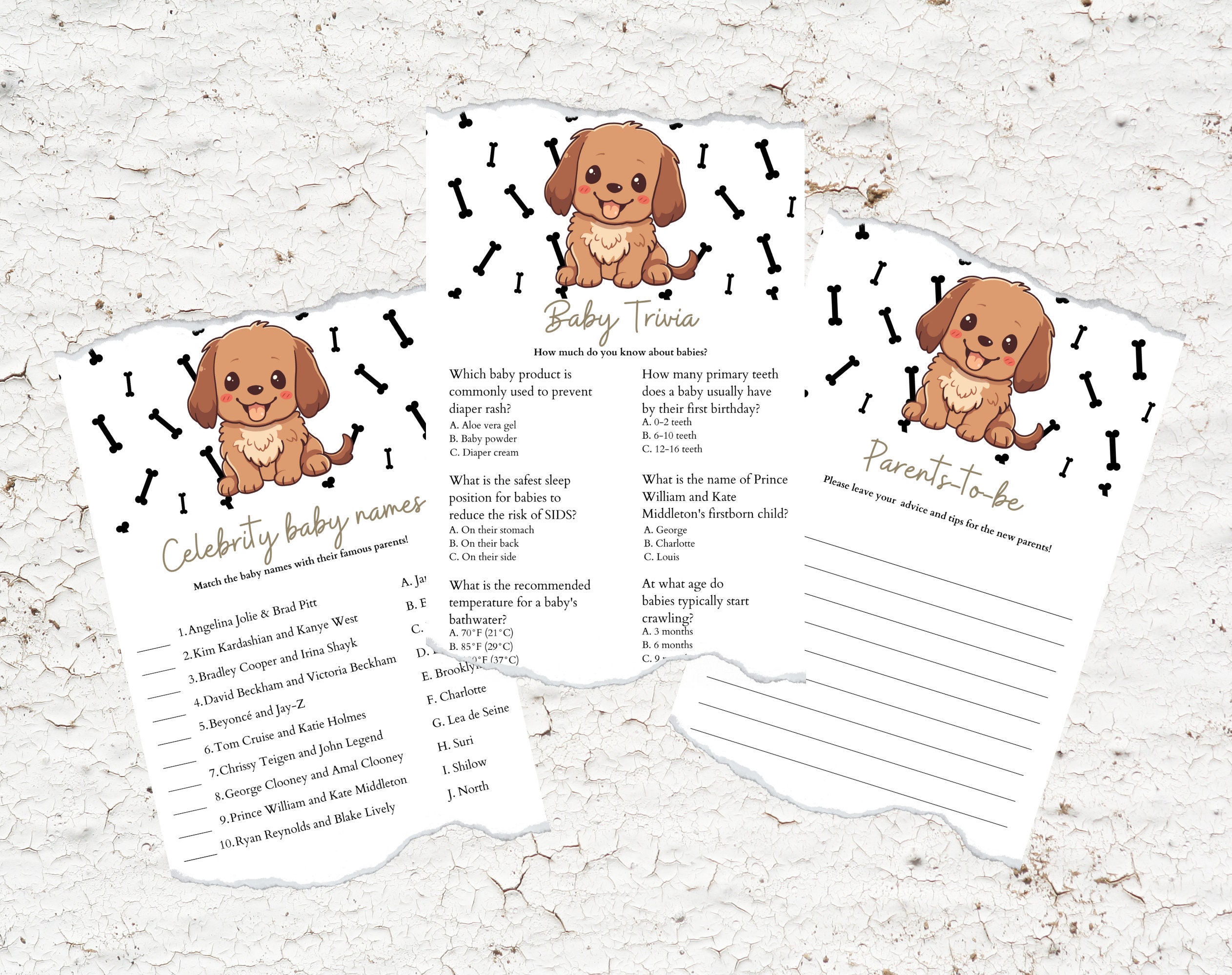 Cute Puppy Baby Shower Games Bundle Interactive Baby in Bloom Games ...