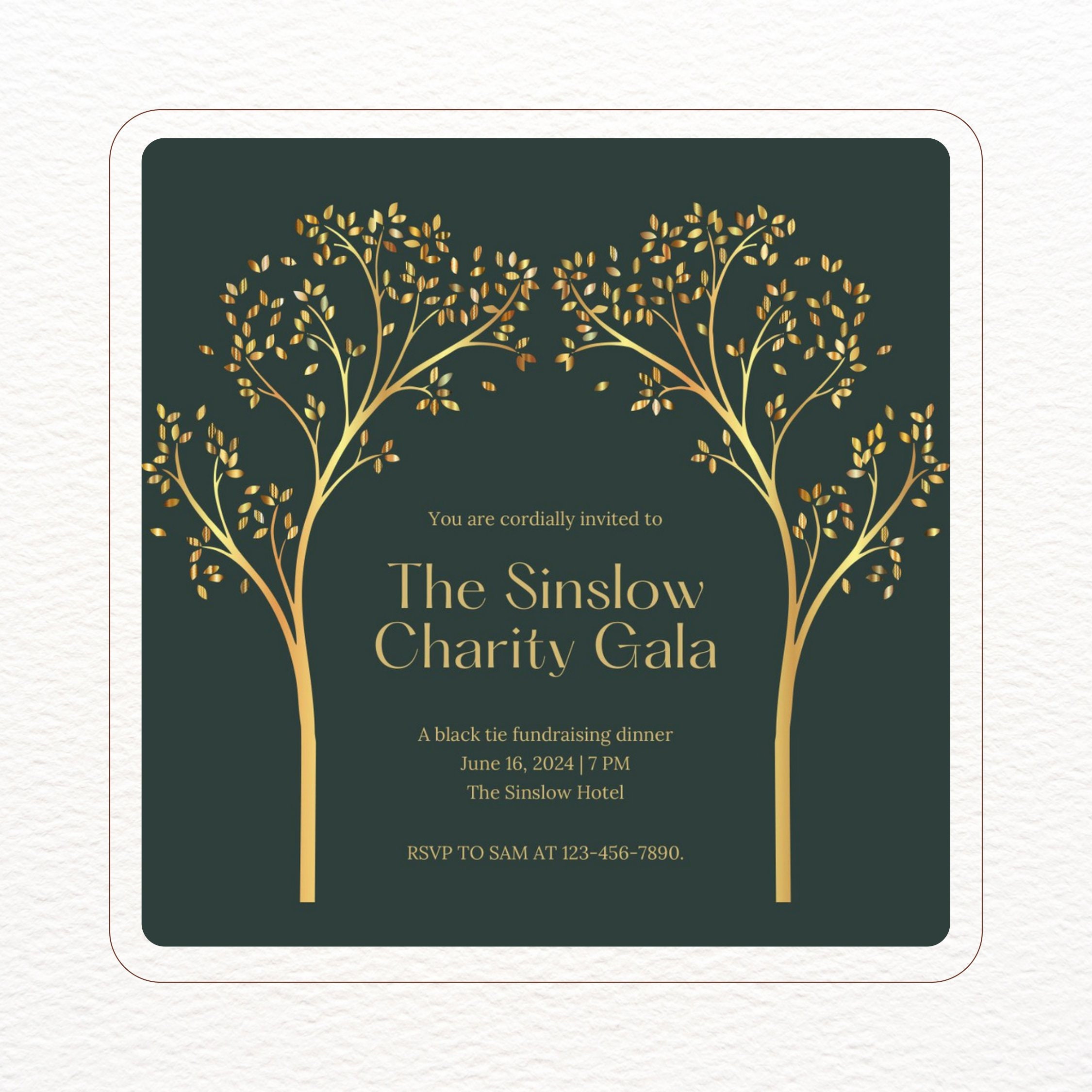 CANVA TEMPLATE BUNDLE Editable Glamorous Gala Invitation 5 Elegant ...