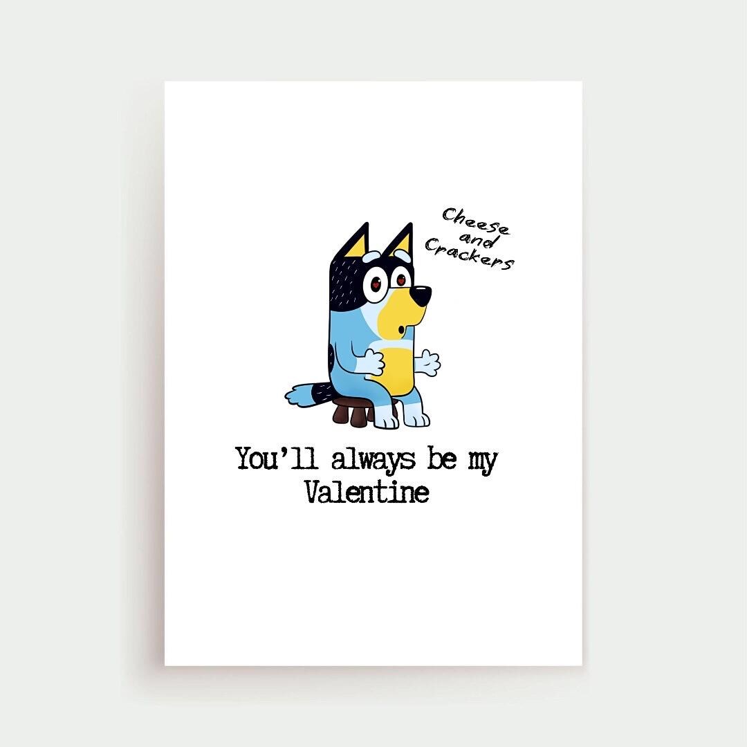 Bluey Inspired Valentines Card // Bandit Card // Bandit and Chilli ...