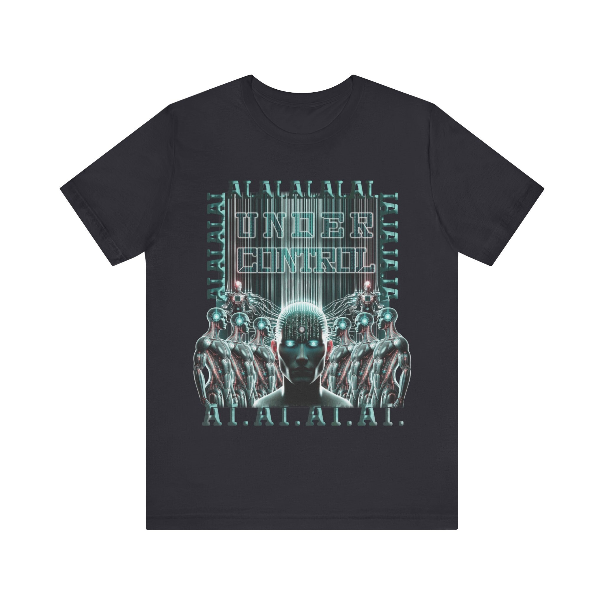 Futuristic Cyber Mind T-shirt, Sci-fi Neural Network Tee, AI Under ...