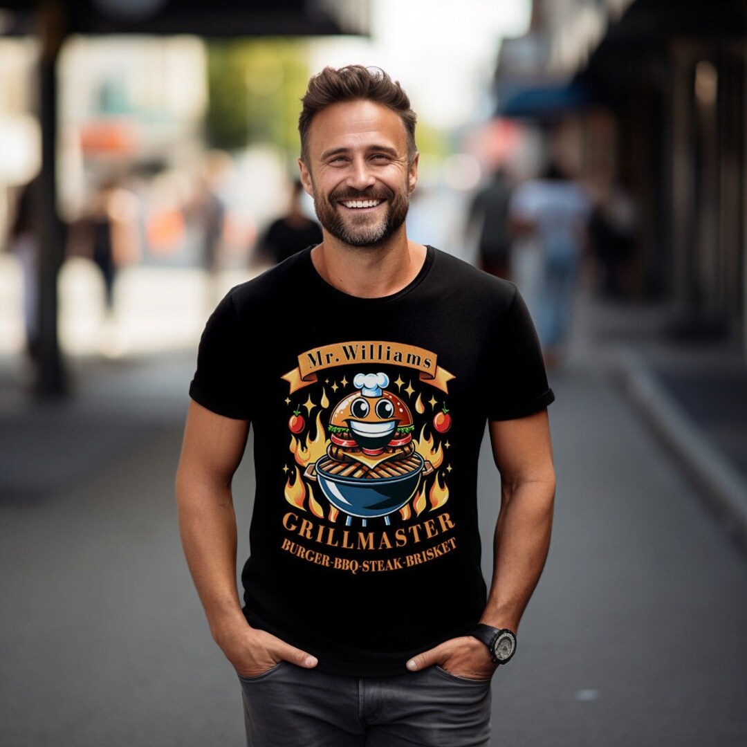 Custom Grillmaster T-shirt, Personalized BBQ Tee, Kamado Joe Shirt ...