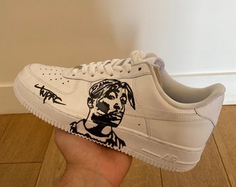 Tupac Custom Trainers Nike Air Force 1 AF1 - Etsy