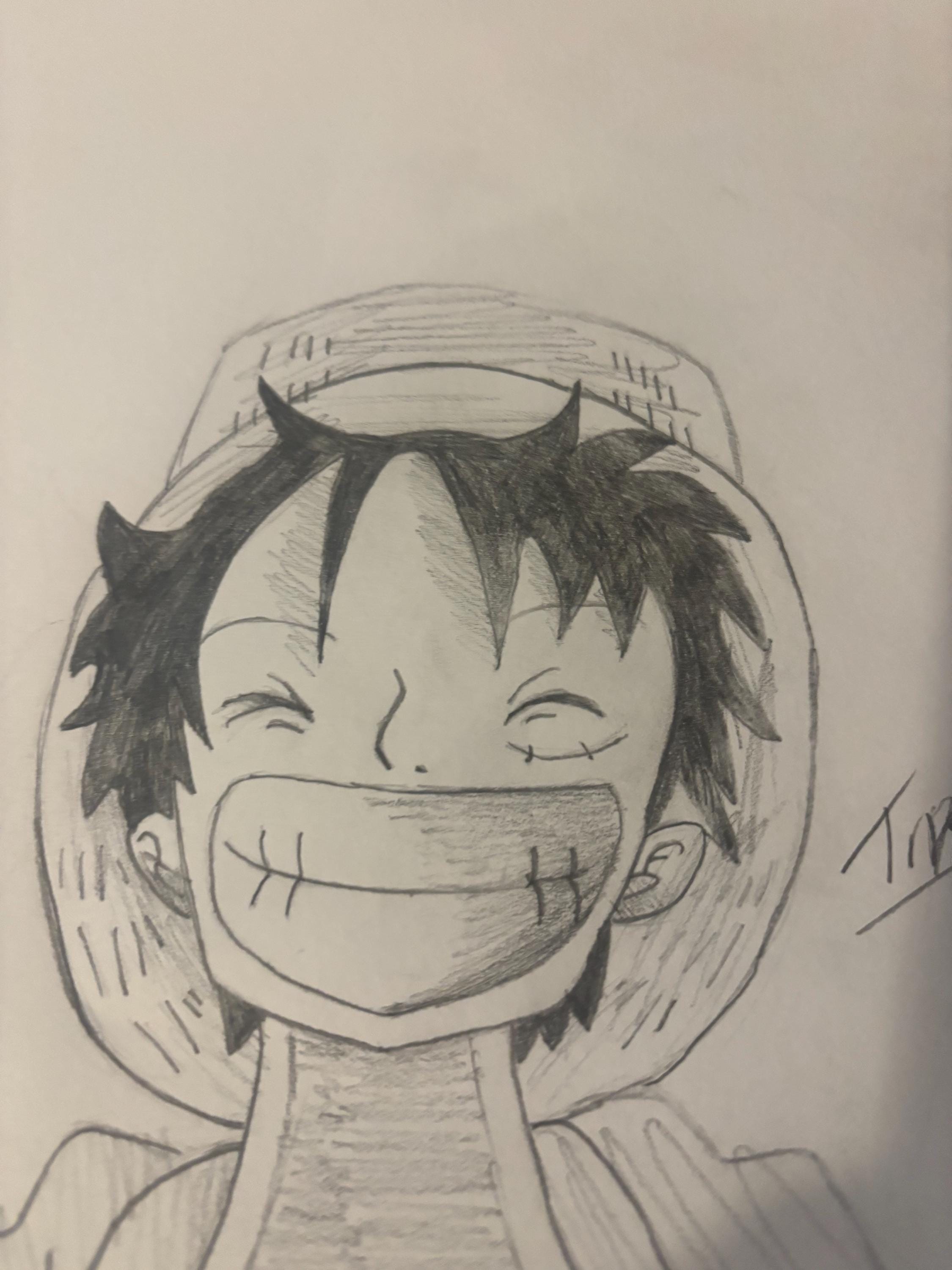 Luffy Drawing - Etsy