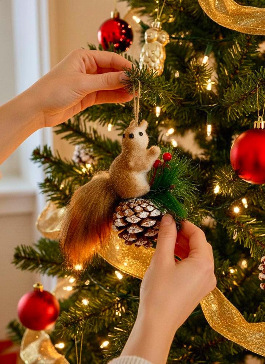 Squirrel Christmas Tree Ornaments | Customized Christmas Tree Animals ...