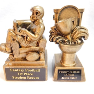 Engraved Fantasy Football Trophy: Winner or Loser, 6" Resin Award - Etsy
