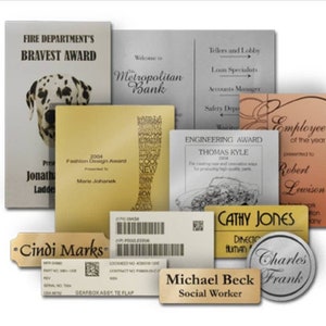 Personalized Laser Engraved Metal Plate: Custom Size, Color & Font - Etsy