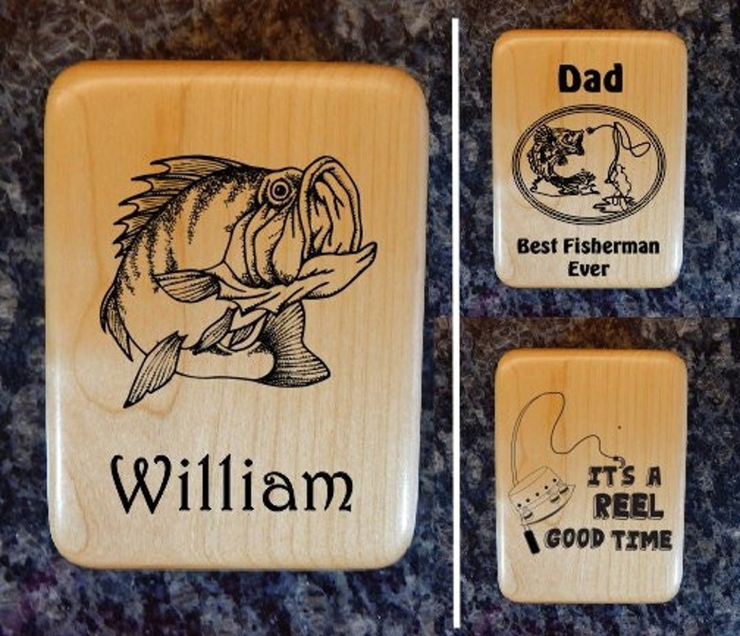 Custom Engraved Wood Fly Fishing Lure Box: Fisherman Gift - Etsy