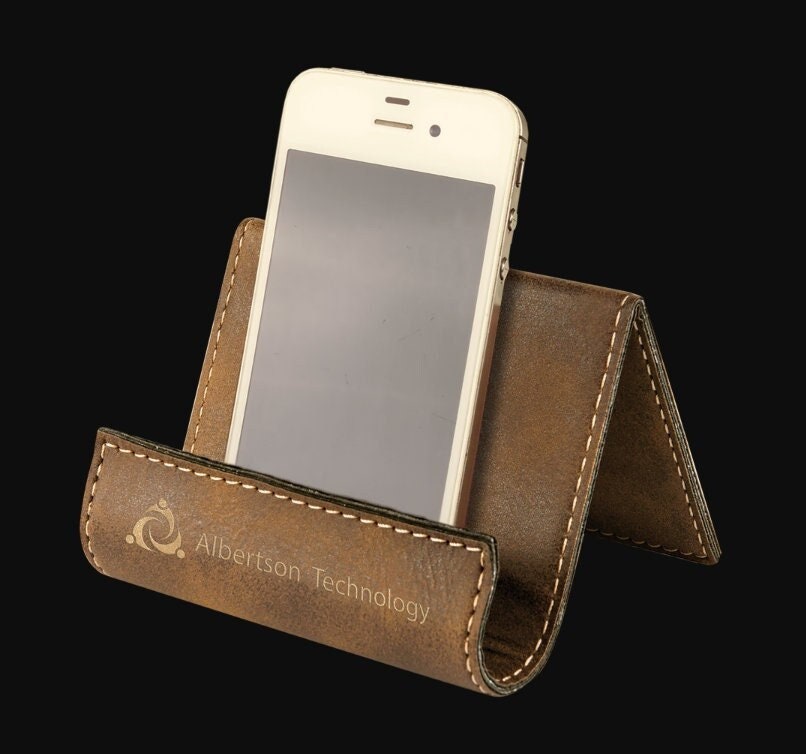 Personalized Leather Phone Stand iPhone Holder, Tablet Stand in ...