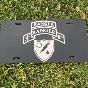 3rd Ranger Battalion License Plate - Etsy
