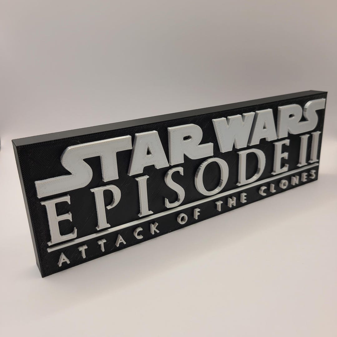 Star Wars Episode 2 3D Logo - Etsy