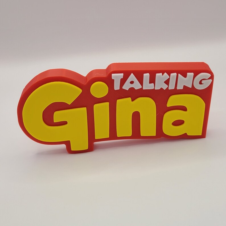 Talking Gina 3D Logo - Etsy