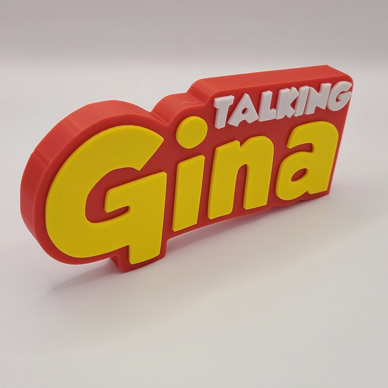 Talking Gina 3D Logo - Etsy