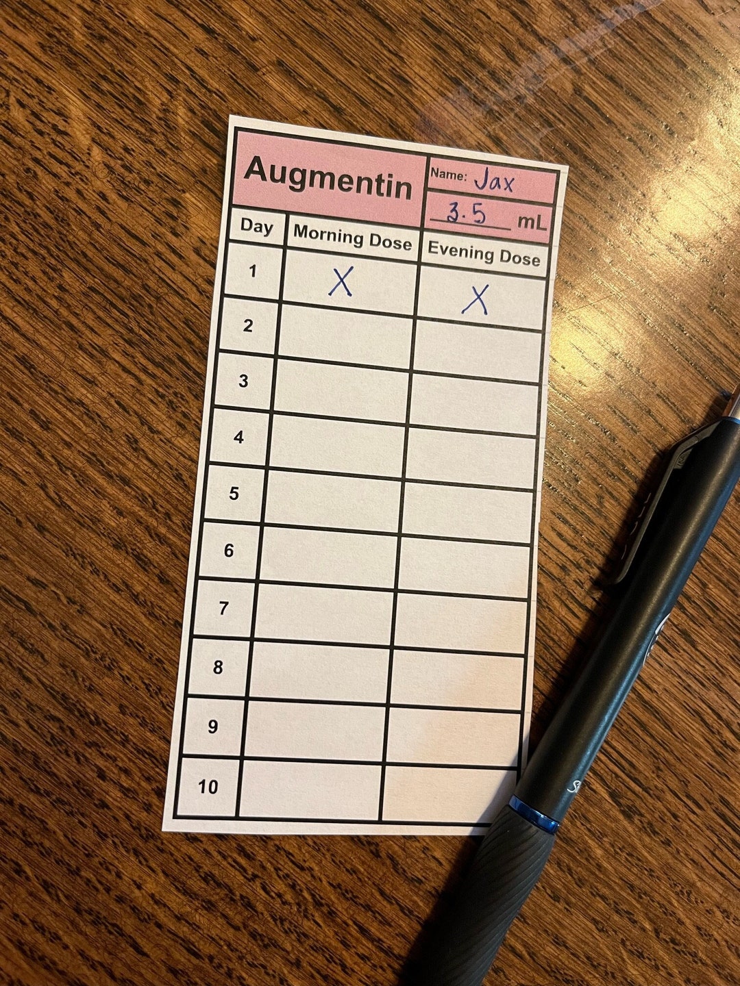 Augmentin Antibiotic Printable Checklist - Etsy
