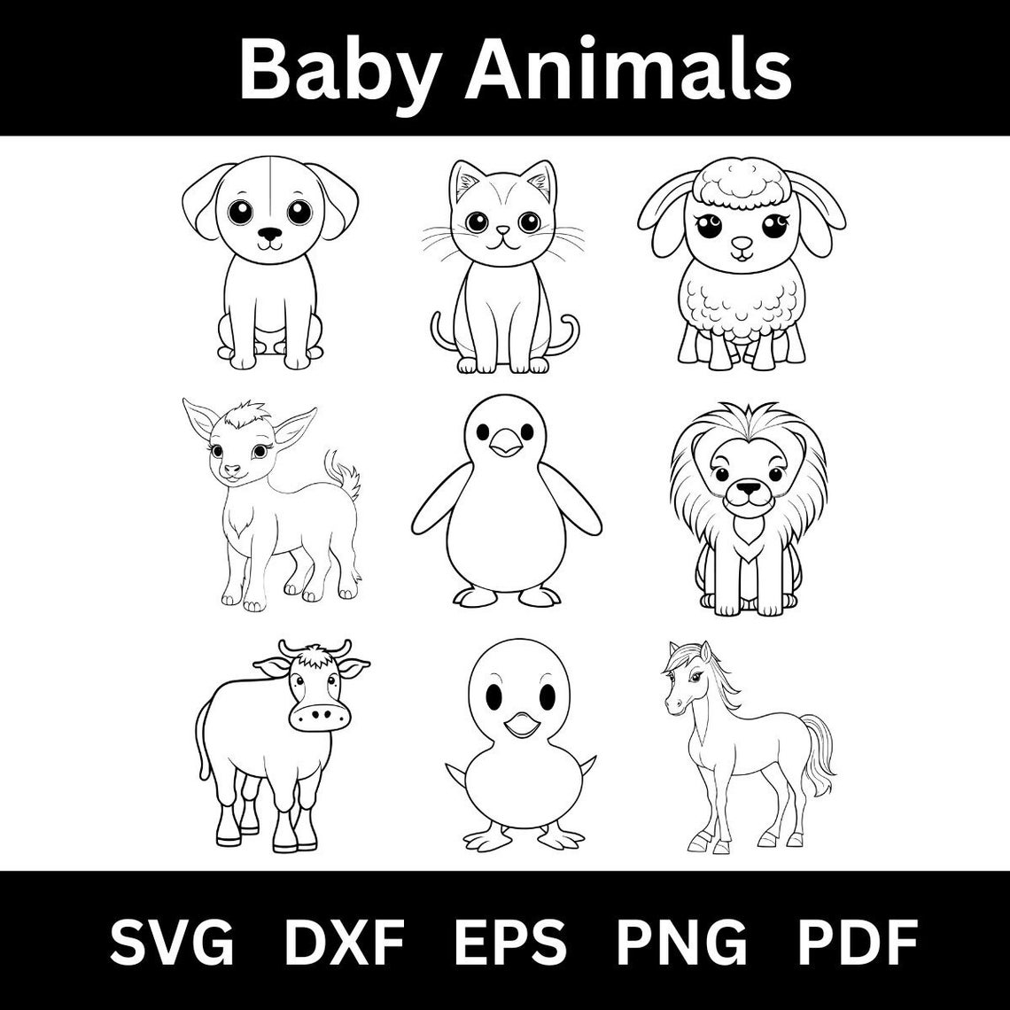 Baby Animals Bundle, Baby Animal Svg, Baby Animal Photo, Baby Animal ...