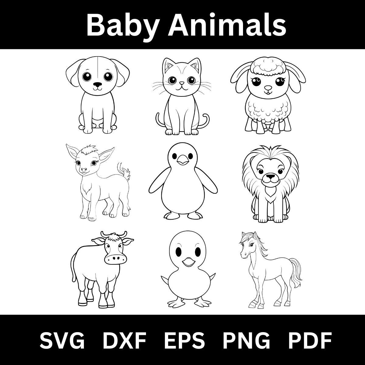 Baby Animals Bundle, Baby Animal Svg, Baby Animal Photo, Baby Animal ...