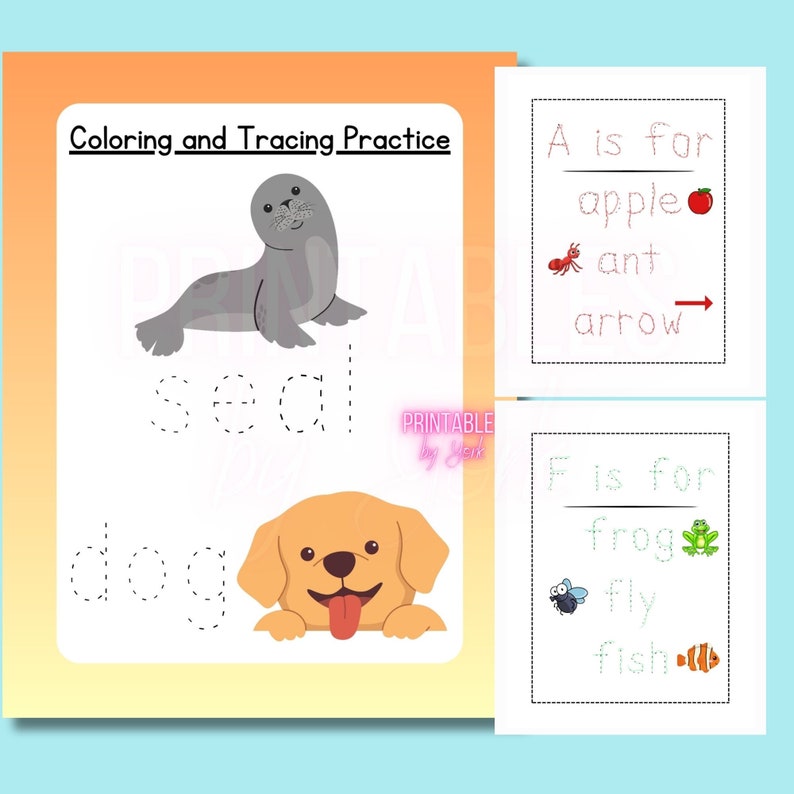 Printable Pig Coloring Page, Farm Animal Series, Kids Activity, Digital ...