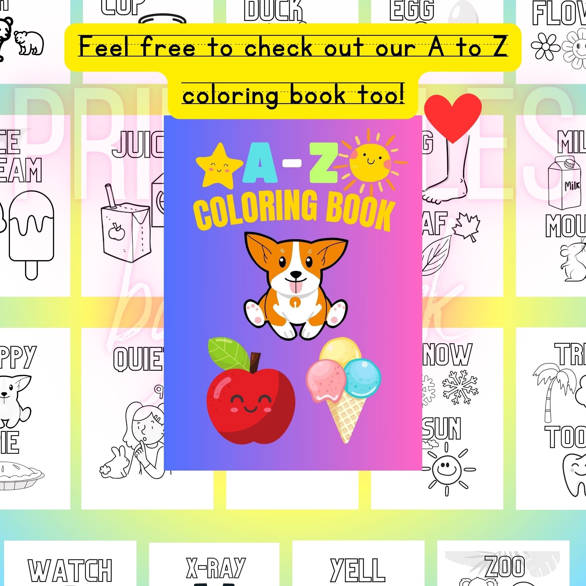 Fruit Coloring & Handwriting Practice Book 26 Printable Pages for Kids ...