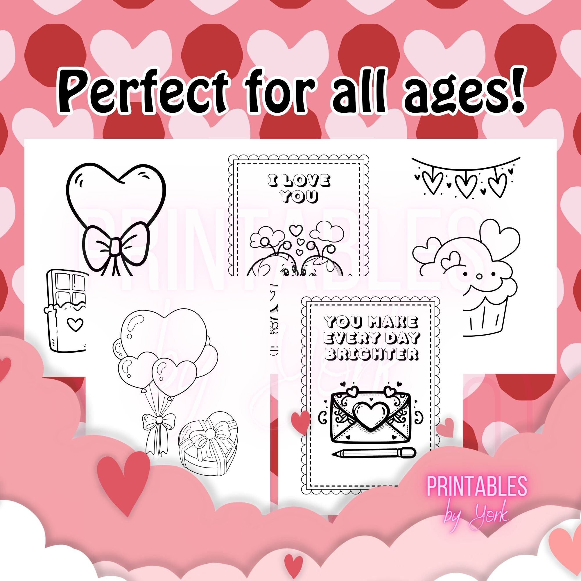 Printable Valentines Day Coloring Pages: Valentines Day Fun Coloring ...