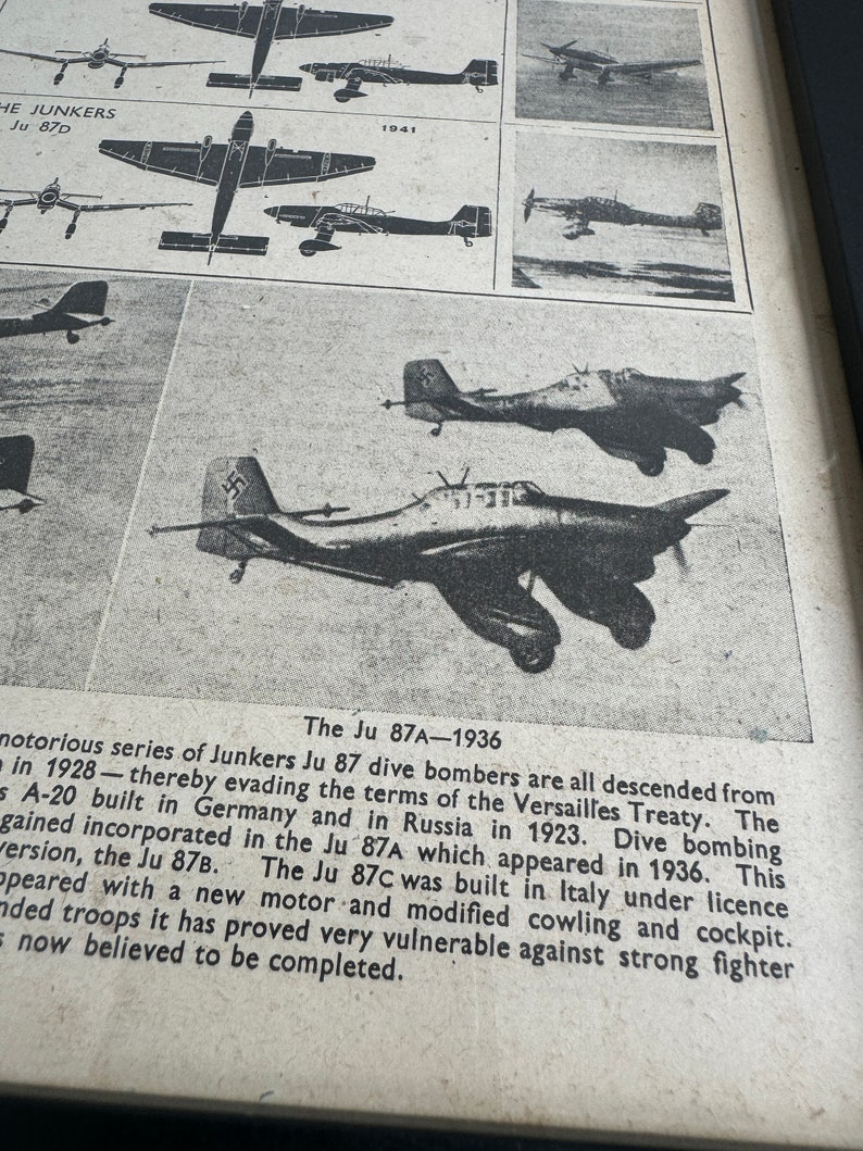 Original 1943s Junkers Ju 87 Diagram evolution of the Stuka - Etsy ...