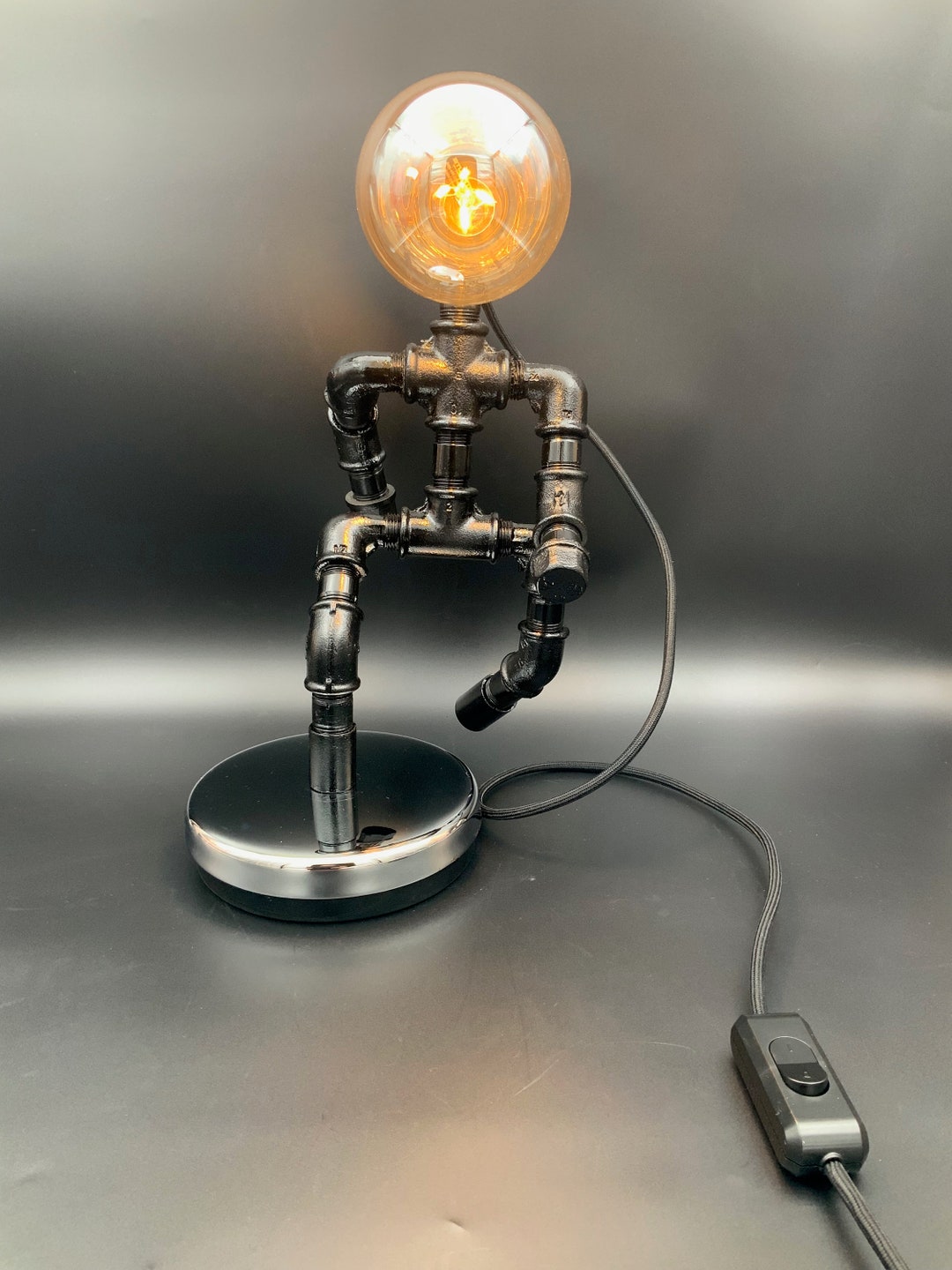 Pipeman,black Pipeman,model 1,unique Home Decor,rustic Decor,mechanical ...