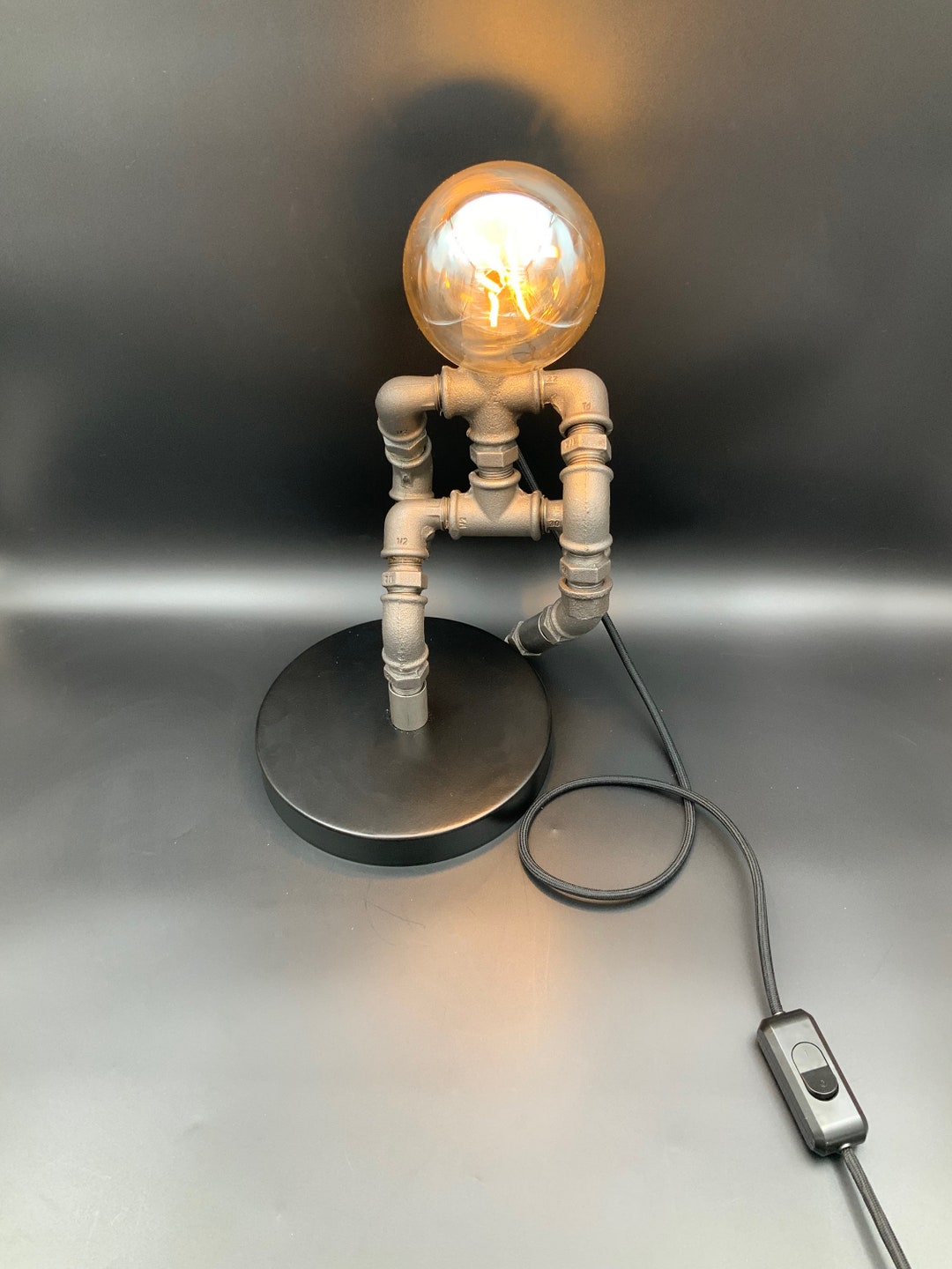Robot Lamp,pipeman,model 2,unique Home Decor,rustic Industrial Decor ...