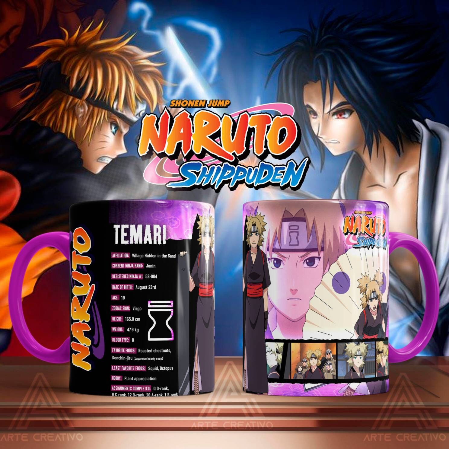 Naruto Mugs Template - Etsy