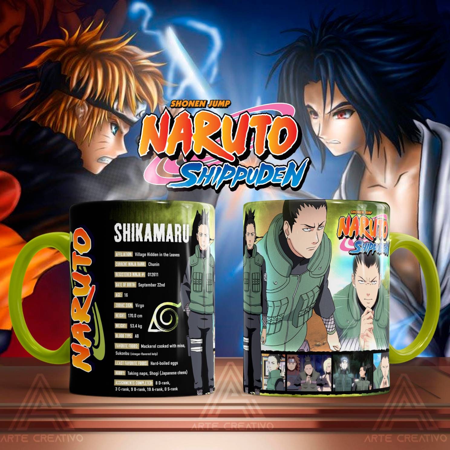 Naruto Mugs Template - Etsy