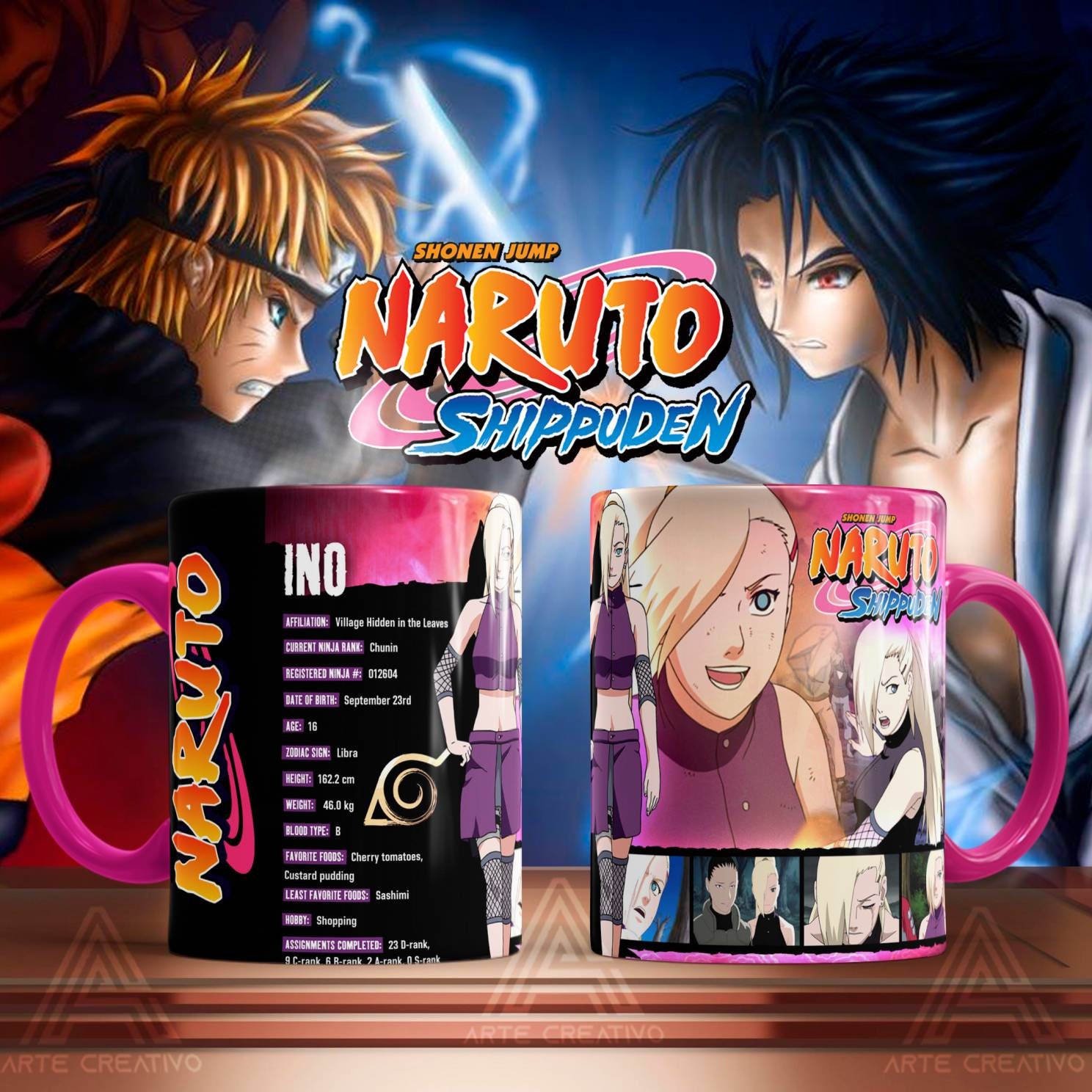 Naruto Mugs Template - Etsy