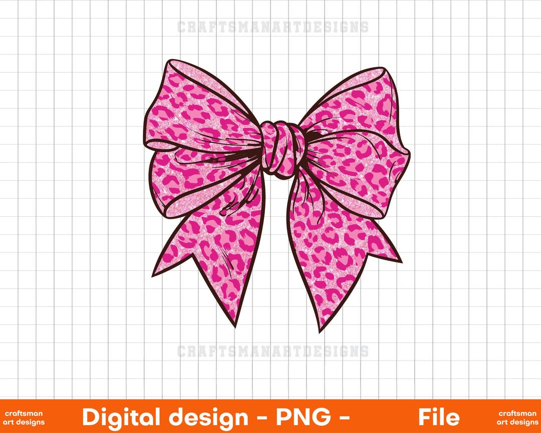 Coquette Pink Leopard Bow Png, Leopard Bow Png, Pink Leopard Png, Pink ...
